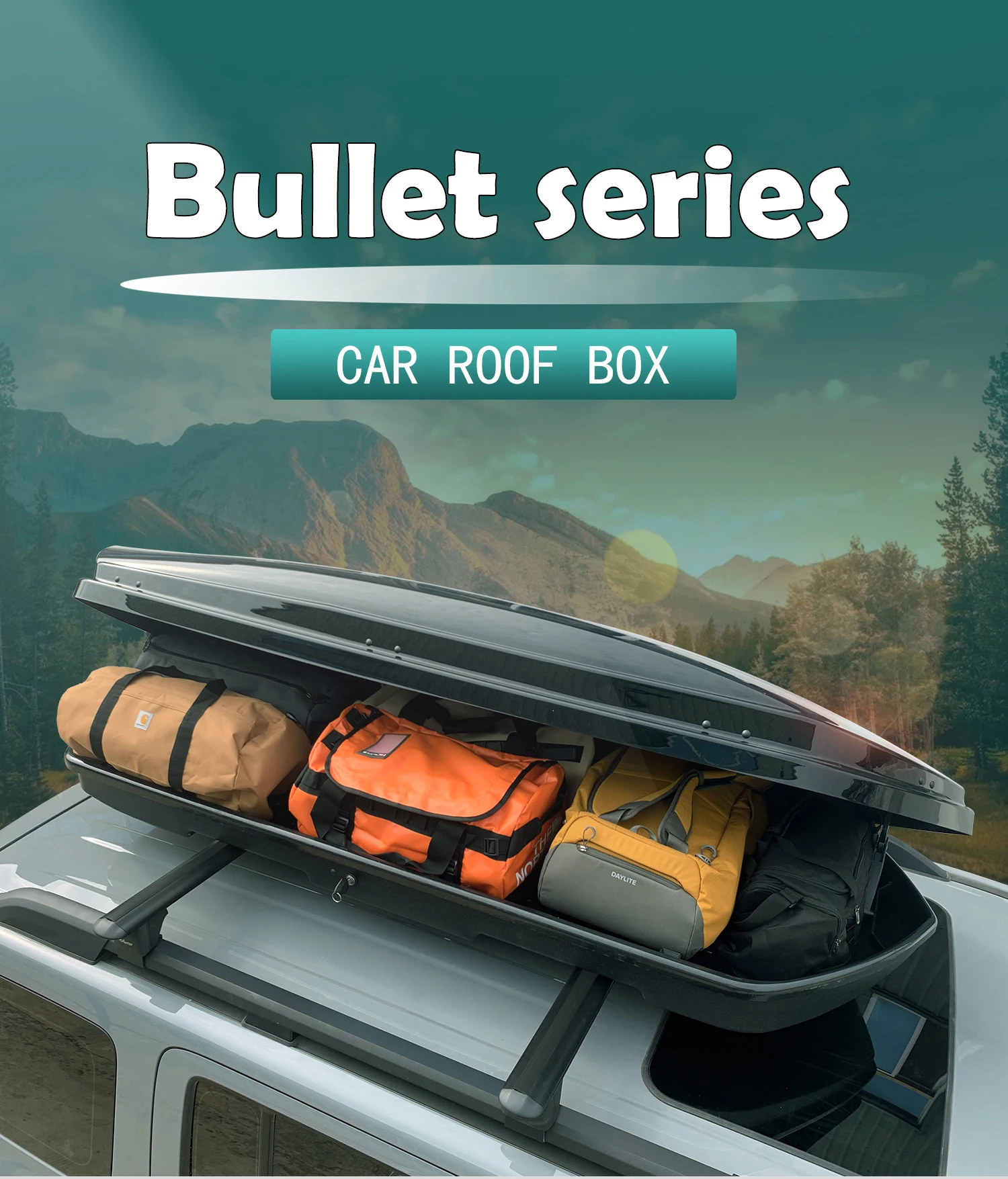 4runner Wrangler Off Road Roof Top Mount Car Storage Travel Luggage ...