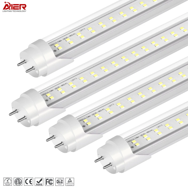 Indoor Aluminum Pc 28w 32w 36w 45w 120cm Double Row Led 4ft T8 Led Tube ...