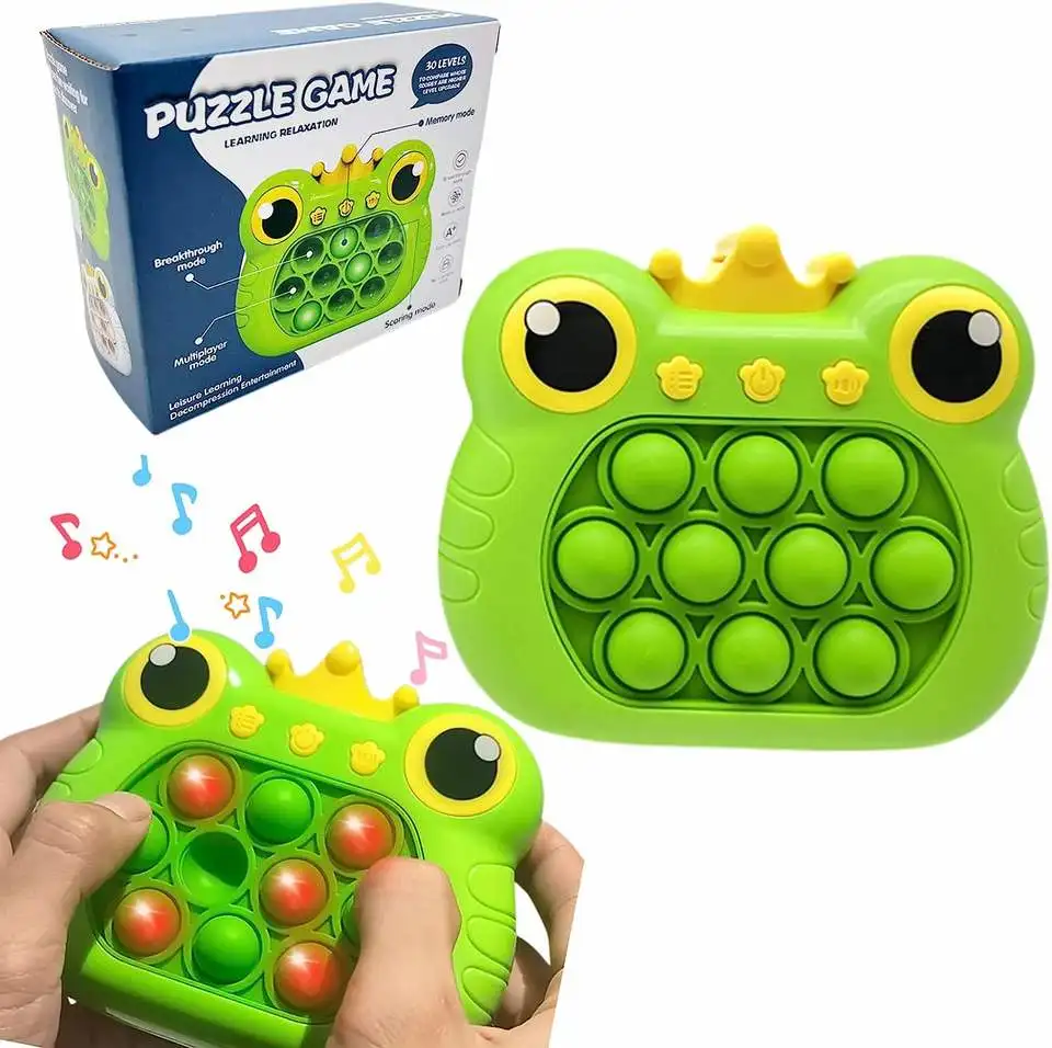 New Quick Pop Light Up Console Game Fast Push It Fidget Toy Quick Push Bubble Pop Puzzle ...