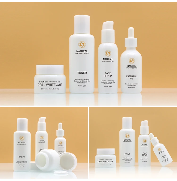 15ml 30ml 50ml Opal White Glass Bottle White Porcelain Essential Oil Dropper Bottle 10ml 100ml ...