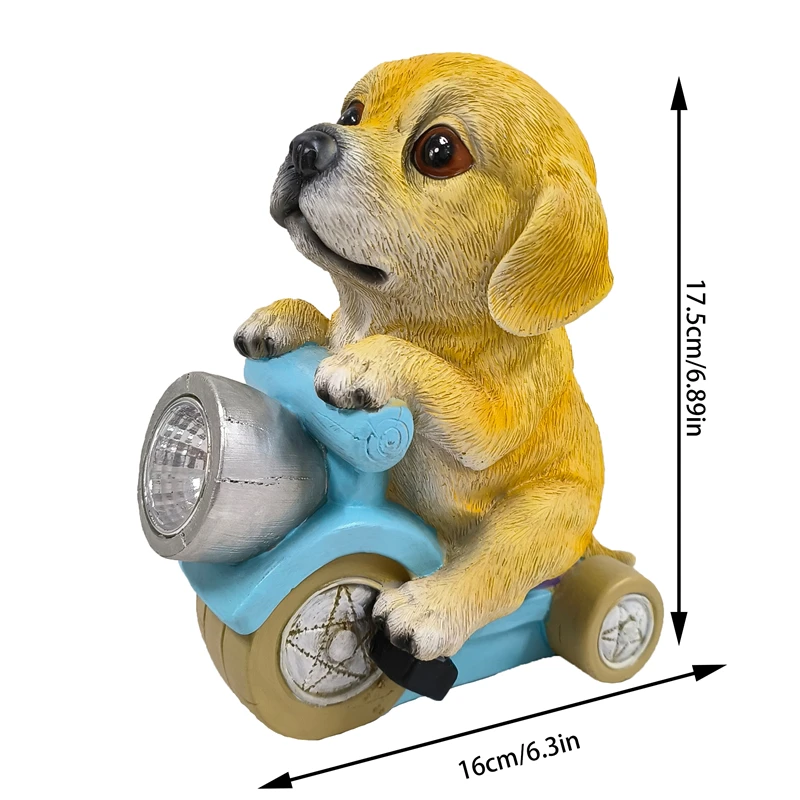 Lovely Puppy Charming Pet Lights Ornament Powered Dog Lantern Garden ...