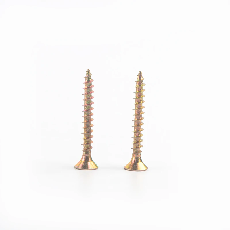 DIN7505 Yellow Zinc Plated Flat Head Chipboard Screw| Alibaba.com