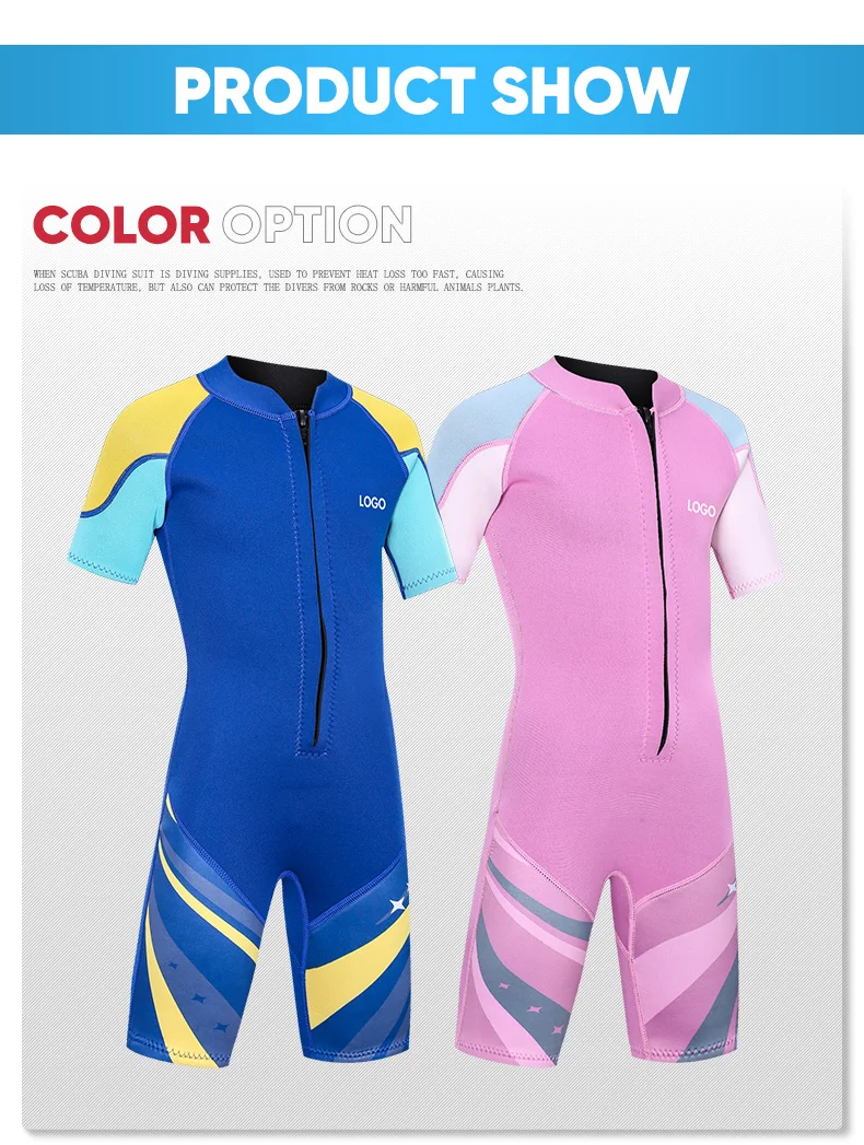 Kids 3mm Yamamoto Smooth Skin Neoprene Shorties Children Swimwear ...