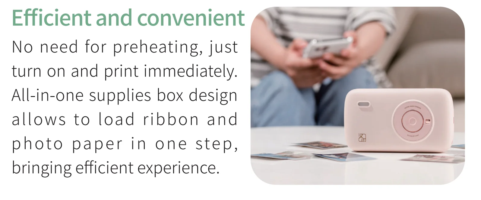 HPRT CP2100 - Portable Mini Photo Printer with 800mah Battery