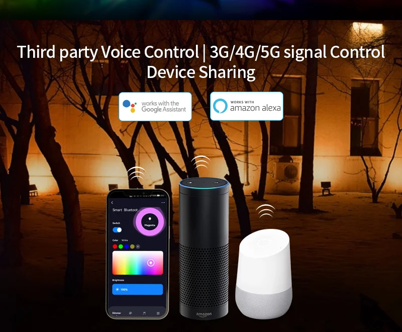 Laimi Zigbee Ip65 Rgbcct Waterproof 20w Led Floodlight With Remote/voice/mobile Phone Control ...