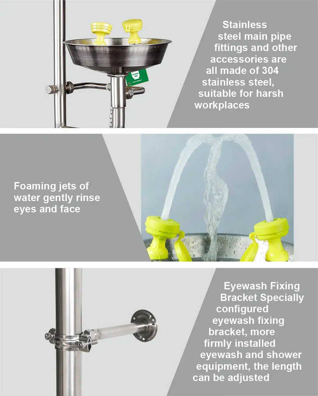 SYSBEL Emergency Safety Showers - CE Approved & ANSI Standard