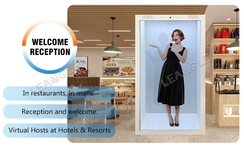 86inch Human Size Interactive 3d Hologram Box Transparent Lcd Showcase ...