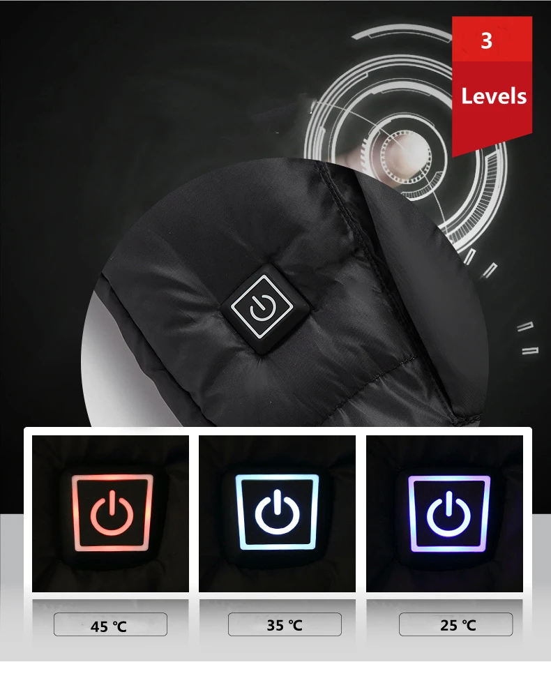 Customized 5 Heating Zones Heated Clothing Warm Calor Chaleco Gilets ...