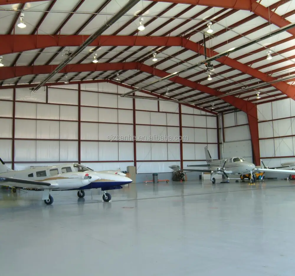 Insulated Prefab Steel Building Kits For Private Airplane Hangars ...