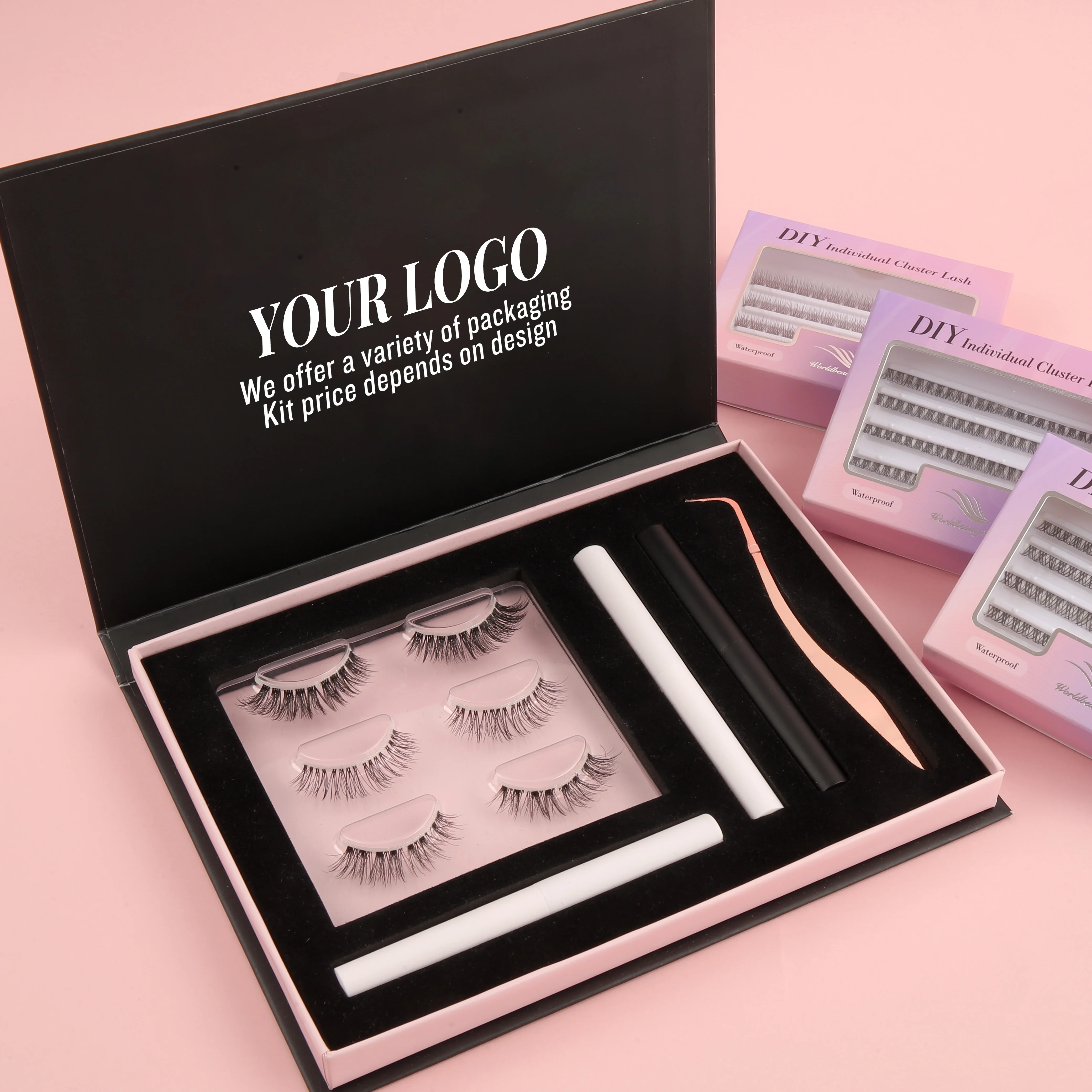 High Quality Long Lasting Pre-cut Lashes Glue Based Diy Ribbons ...