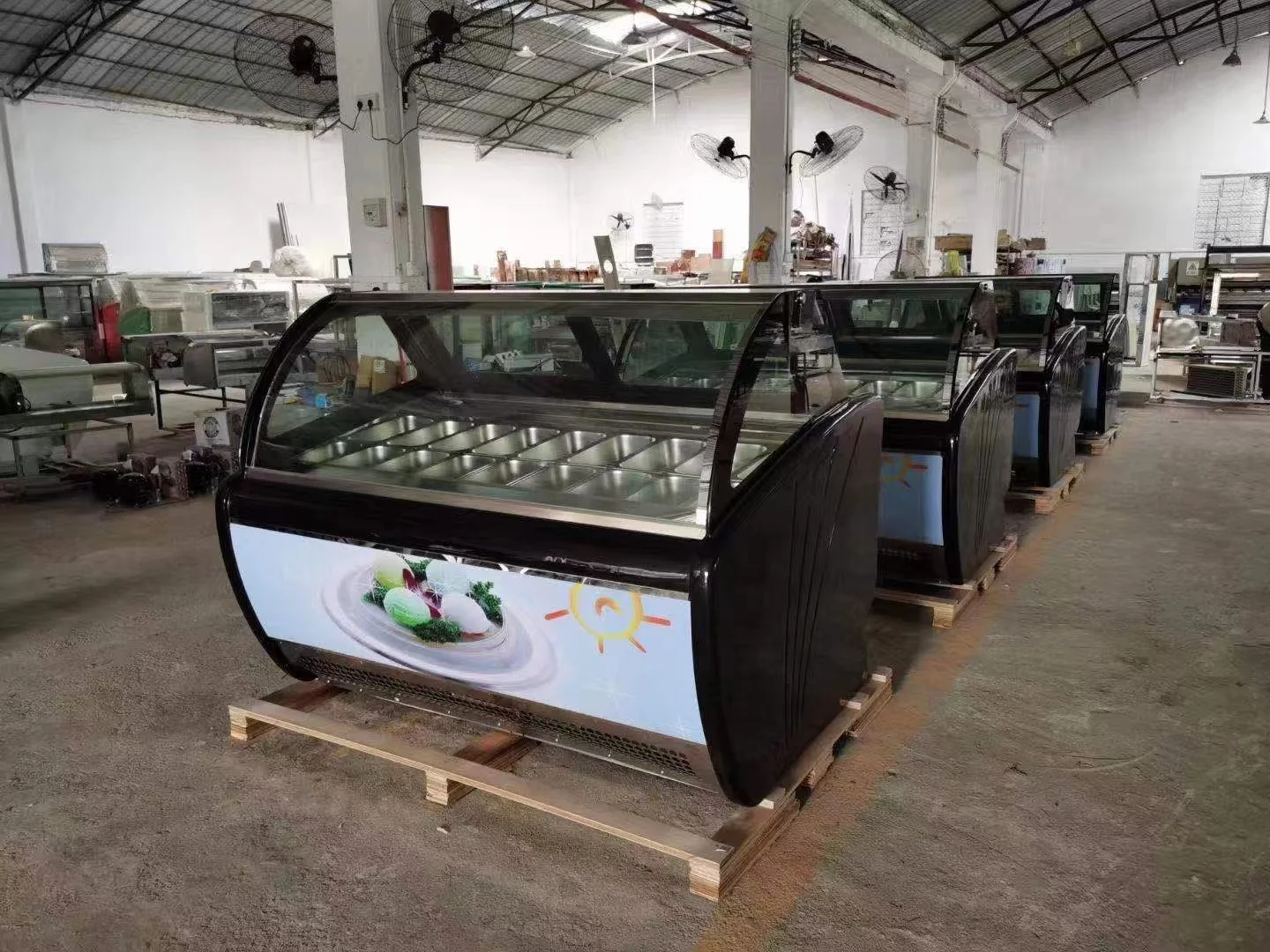 New Design Commercial Italian Ice Cream Display Refrigerator