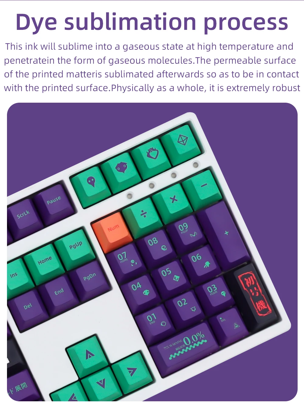 ISO Layout Keycaps EVA 01 - PBT Keycap for Mechanical Keyboards