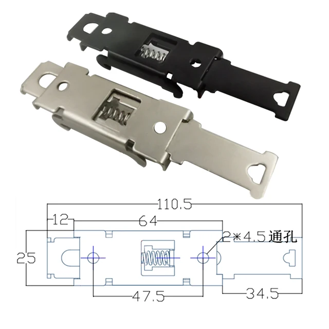Universal 35mm Steel DIN Rail Mounting Clip Clamps for Ssrs