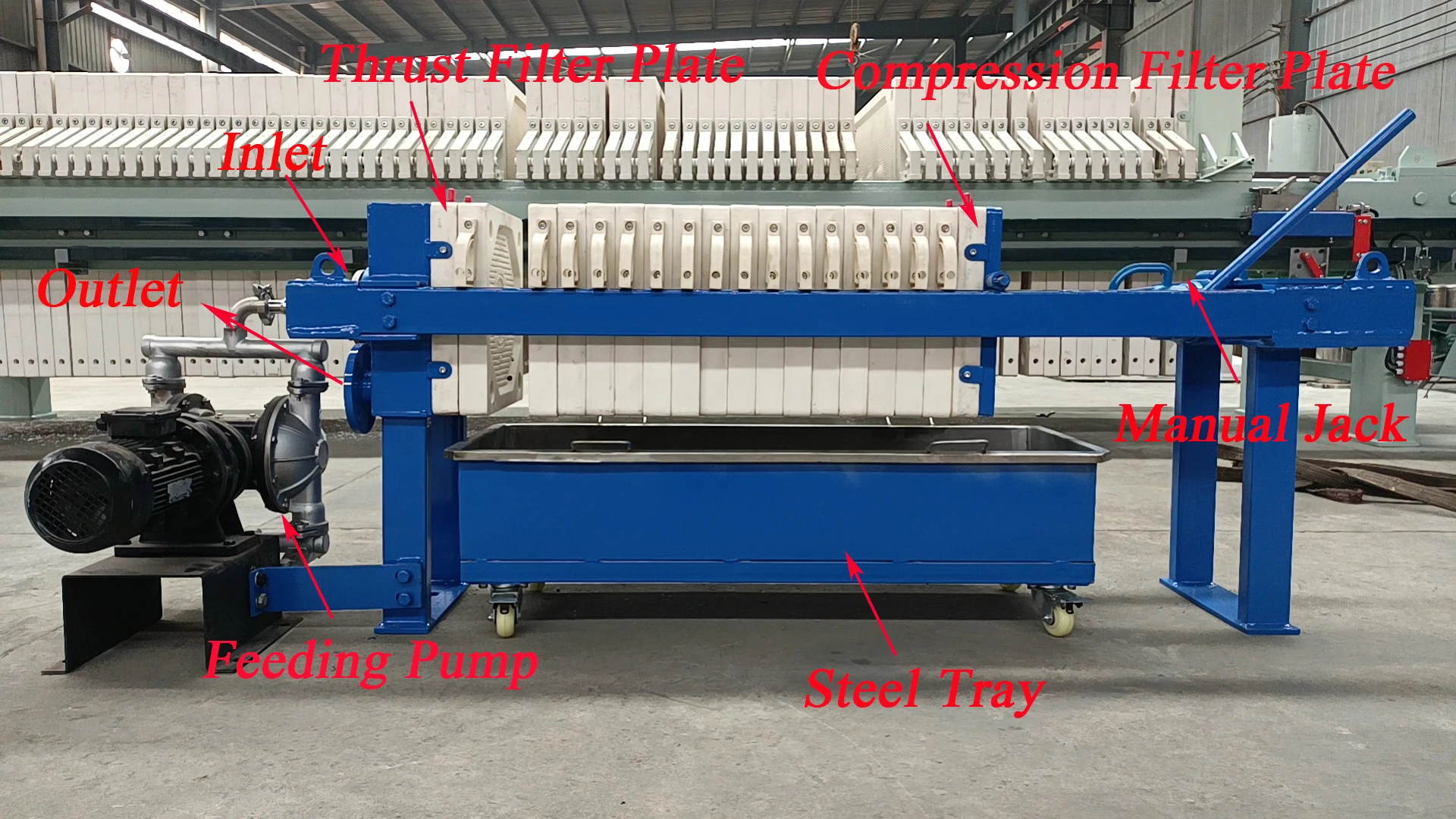 1-40 M2 Solid Liquid Separation Domestic Sewage Manual Filter Press ...