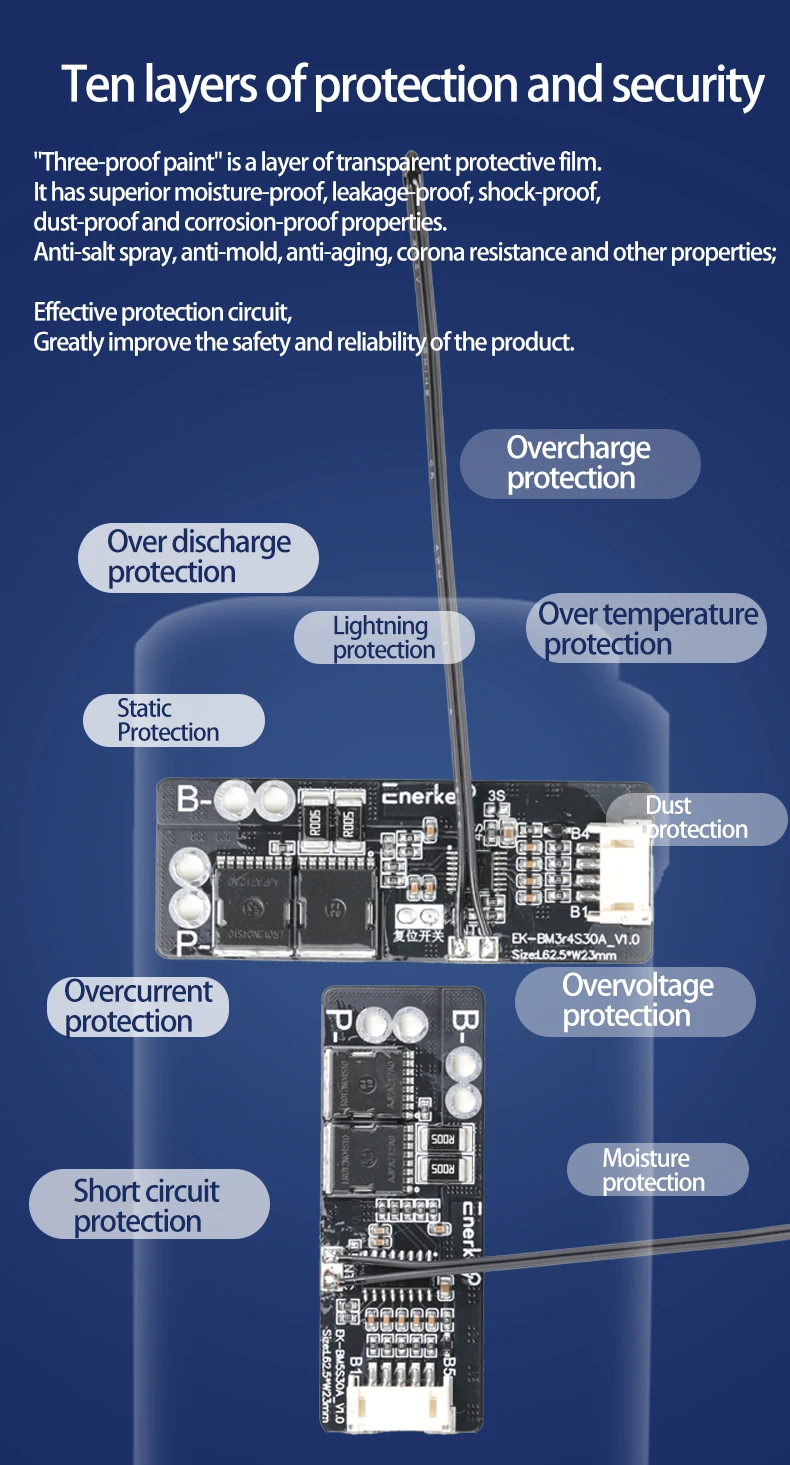 Enerkey 5s 30A 16v 20v BMS Lithium Battery Protection Circuit Board for ...