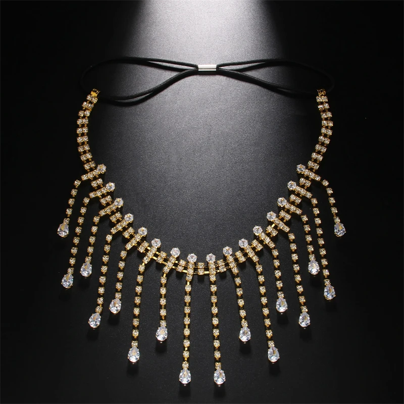 Trendy Tassel Rhinestone Leg Chain Adjustable Sexy Shiny Crystal Body ...