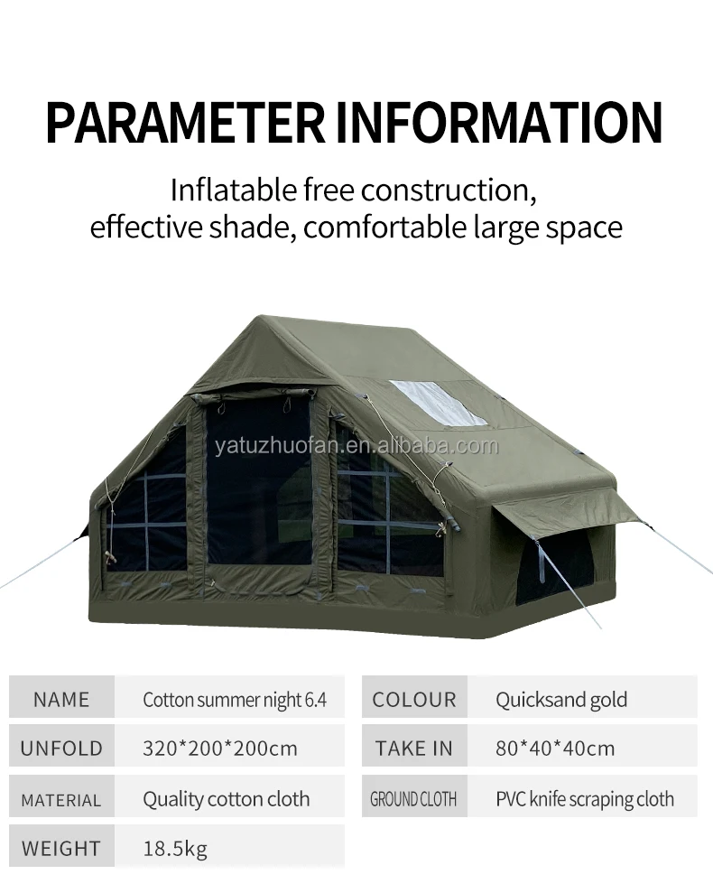 4 Season Luxury Large Inflatable Camping Tent - Waterproof