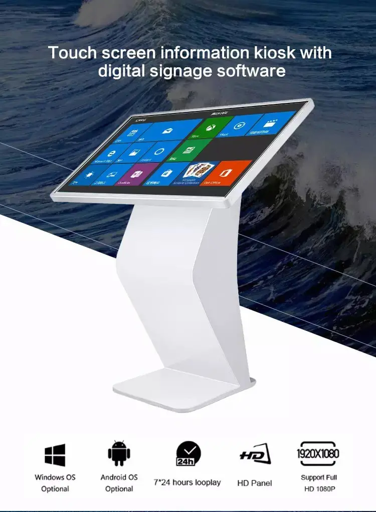 Kingone Floor Stand Interactive Lcd Digital Signage Advertising Display ...