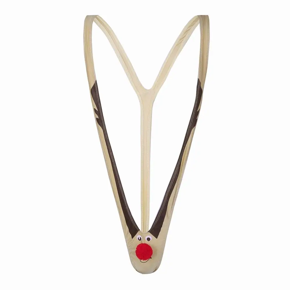 Reindeer Pattern Costume Men's Underwear Thong For Christmas Costume ...