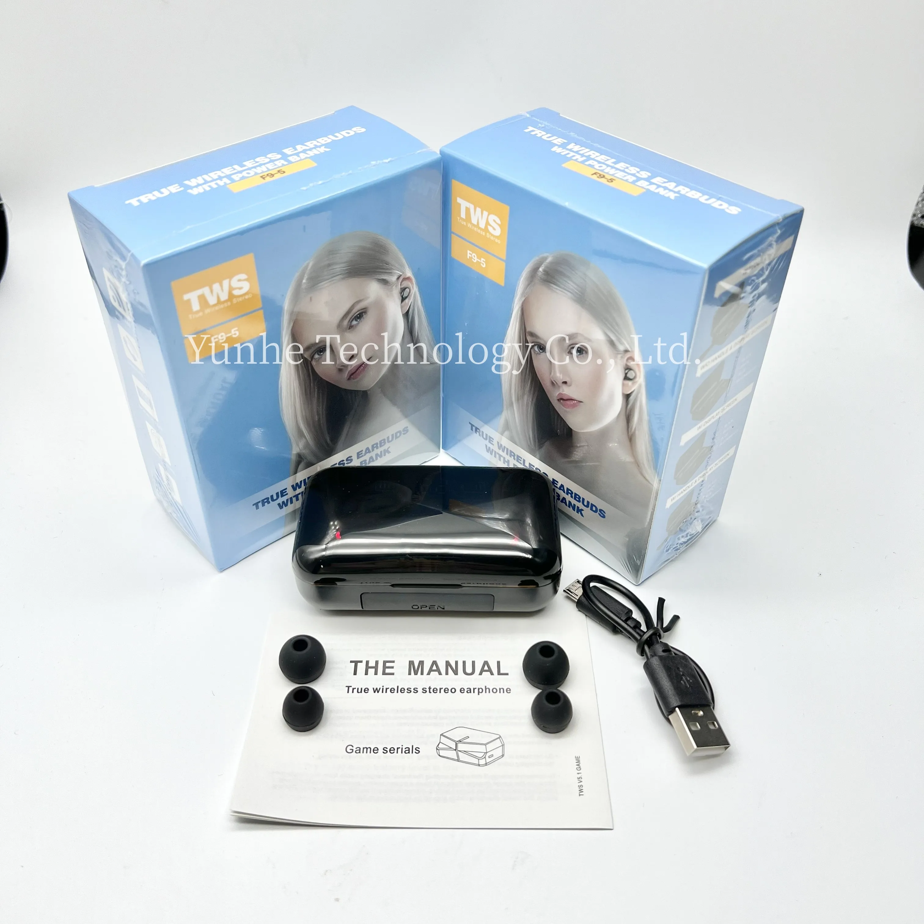 Factory Outlet Best Selling Tws F9 Wireless Sports Headset Noise Cancellation Charging Box ...