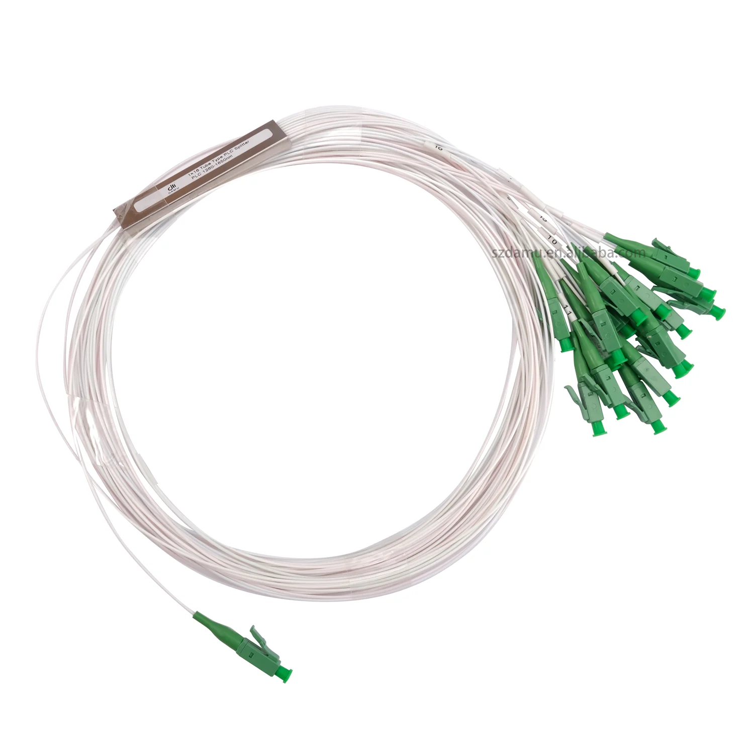 Damu Ftth Onu Gpon 1x16 Optic Fiber Plc Splitter Lc Apc 0.9 1m Steel ...