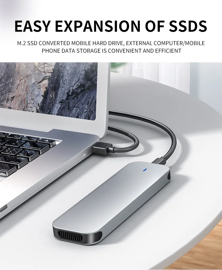Aluminum M.2 SSD Housing - Supports up to 2TB Capacity