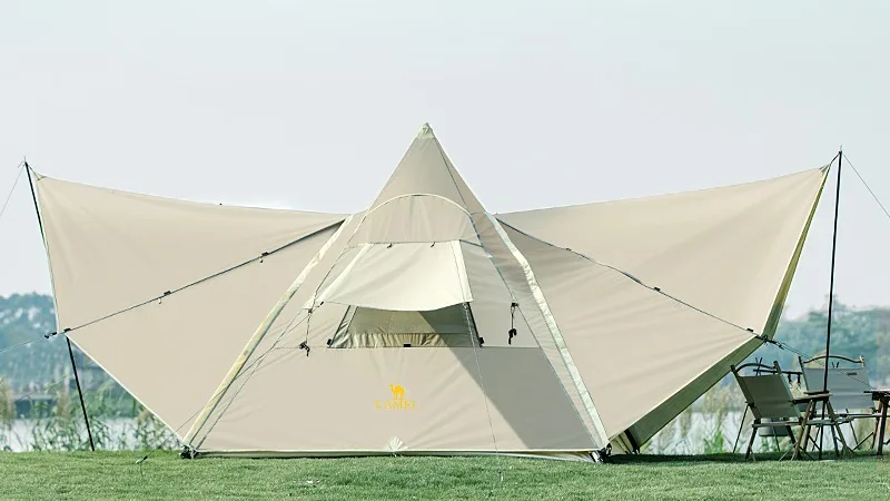 Camel 5-6 Person Pyramid Tent Outdoor Rainproof Upf50+ Sunscreen ...