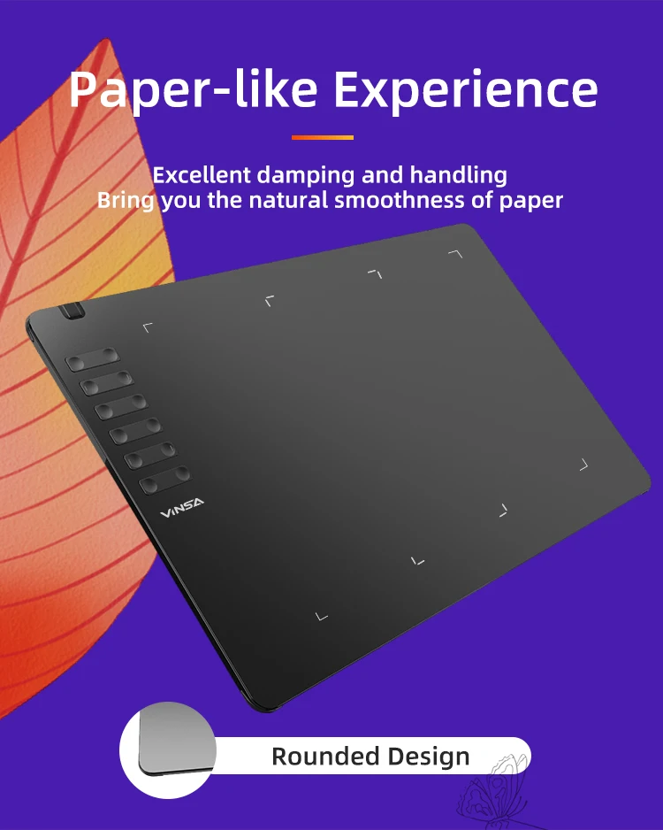 VINSA T1161 Graphic Tablet - High Resolution & Pressure Sensitivity