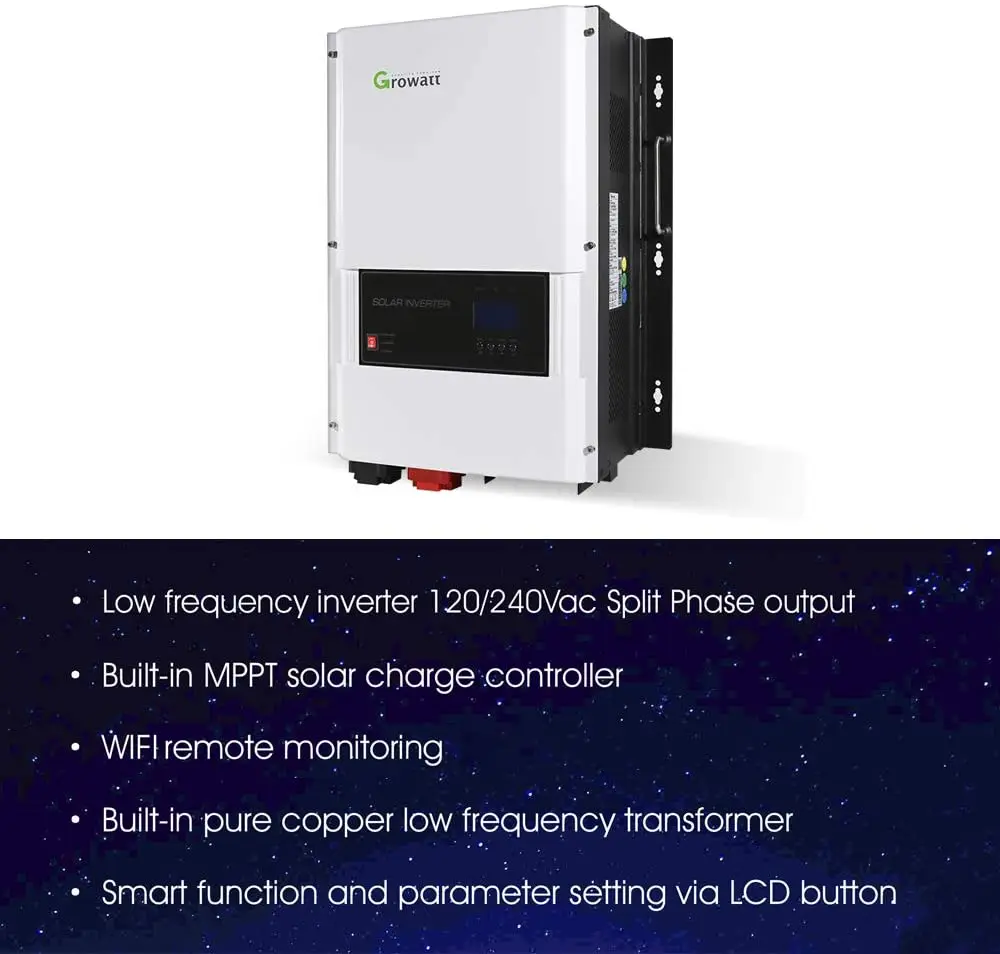 Growatt SPF 6000T DVM - Efficient Solar Inverter for Off-grid