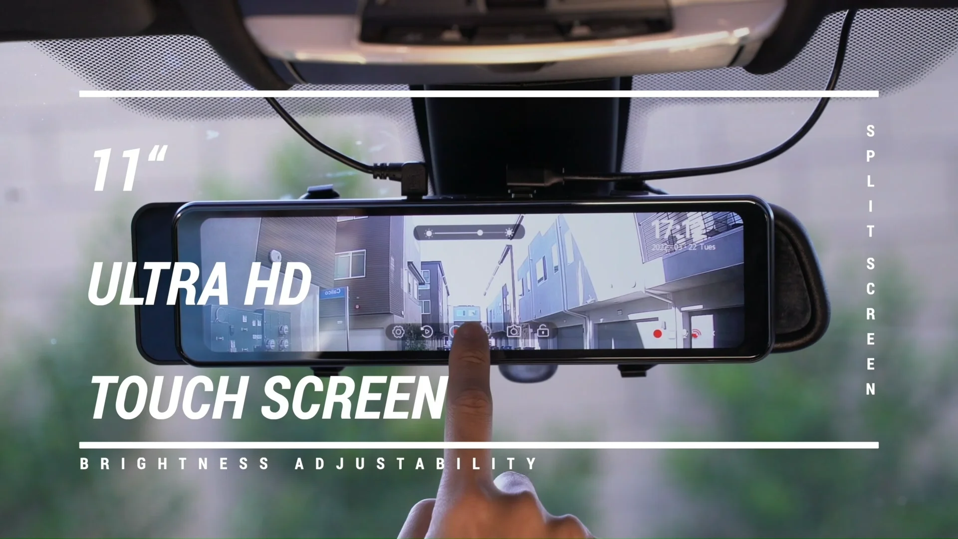 Redtiger T700 Night Vision 4k+1080p Dual Dash Mirror Dash Cam Rear ...