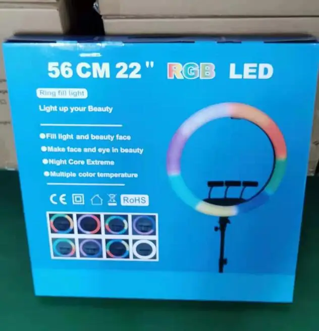 Rgb Color Soft Ring Light With Desk Long Arm Tablet Tripod Photography ...