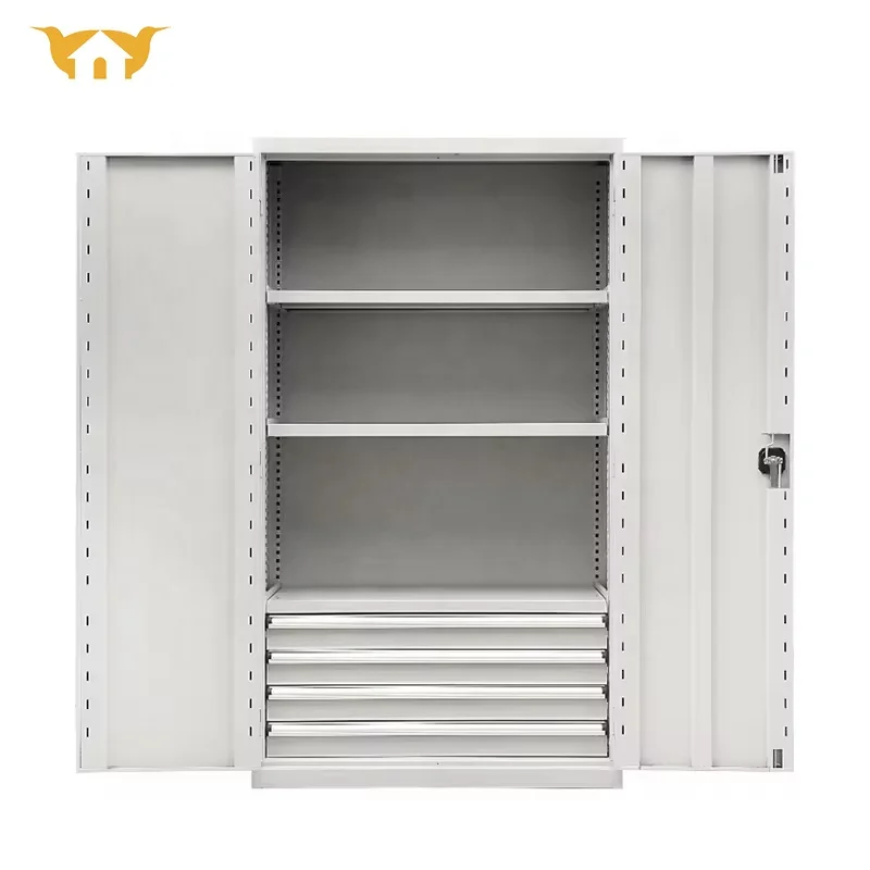 Adjustable Shelf 4 Drawers Tool Storage Cabinet Heavy Duty Workshop ...