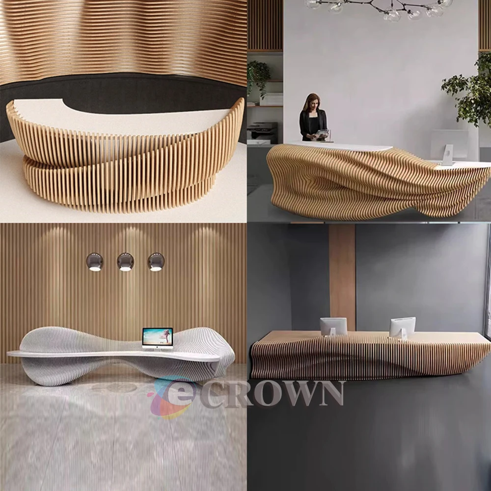 Service Desk Kiosk Design Seamed Technics - Buy Luxury Painted Corianen ...