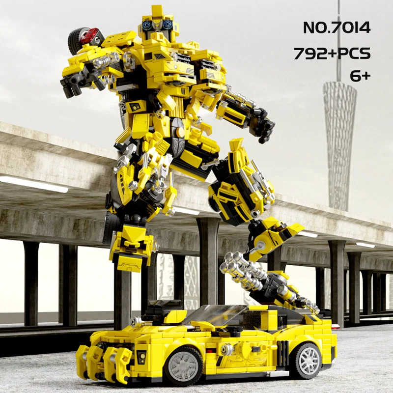LW7013-14 Deformation Robot Mecha Bricks Kit - 813pcs