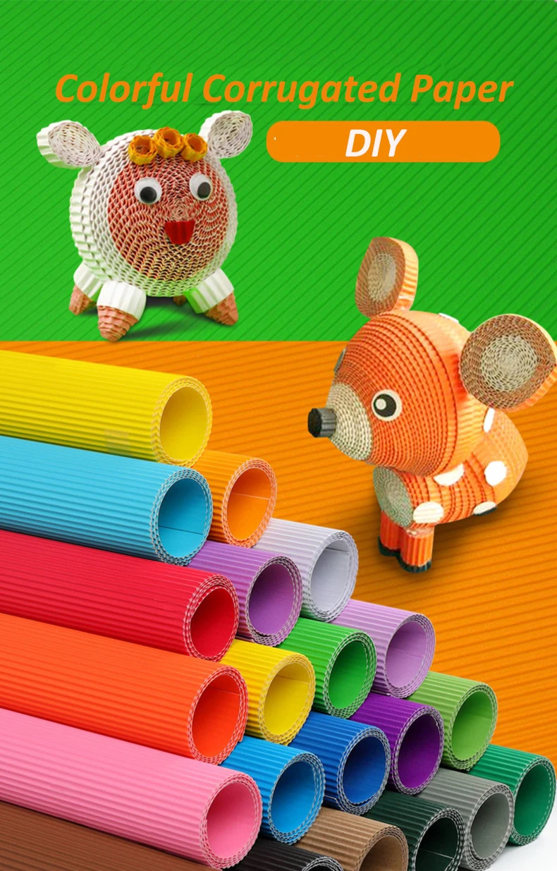 Colorful Corrugated Paper - Perfect for Gift Packing & DIY