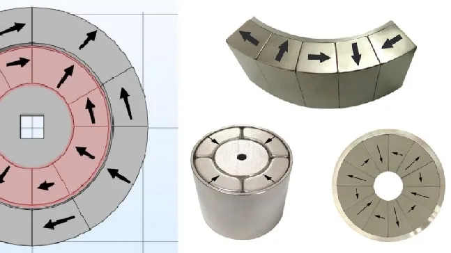 Custom Halbach Array Motor Neodymium Magnet Ndfeb Arc Tile Segment ...