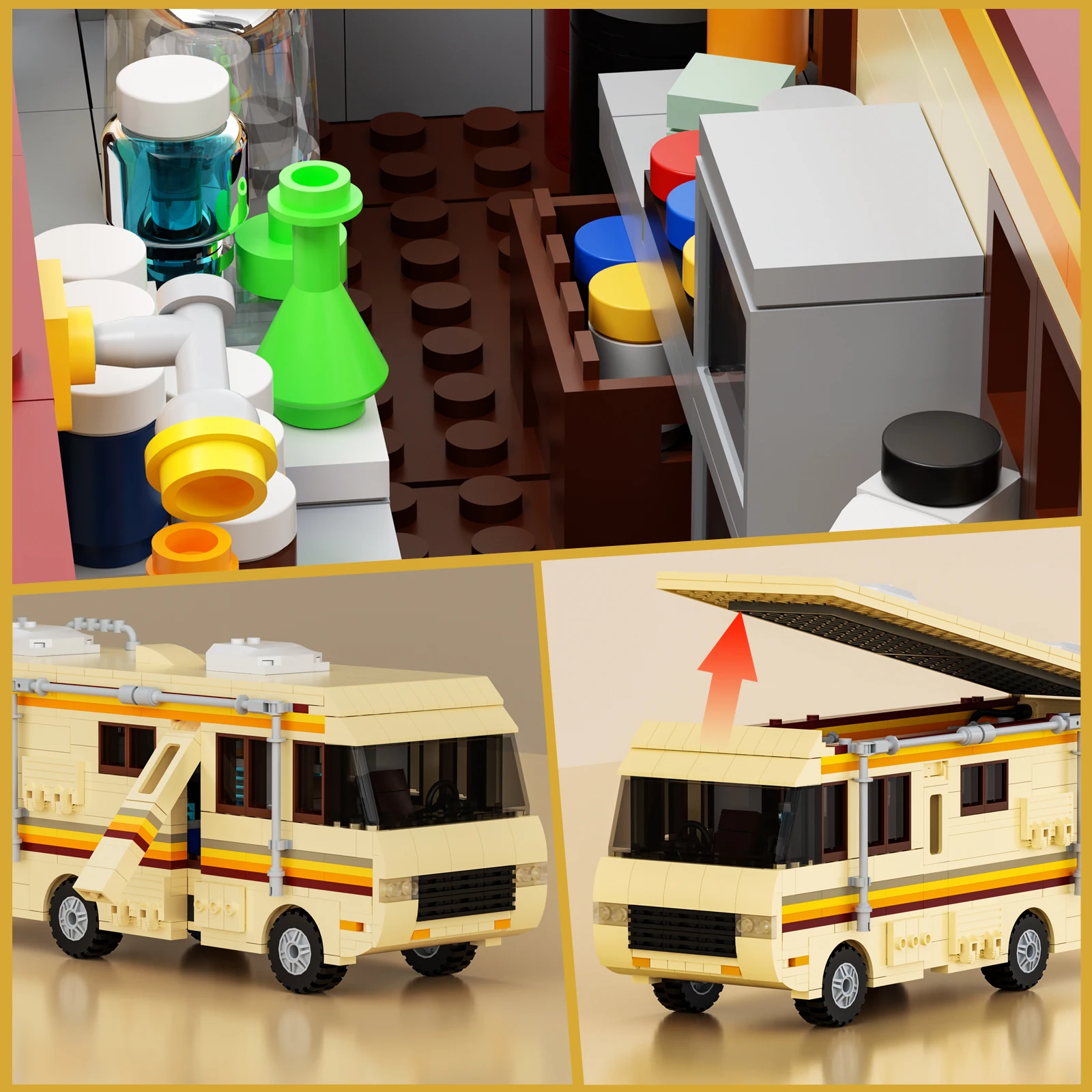 Goldmoc Breaking Bad Rv Model Building Blocks Toys Creative Movie ...