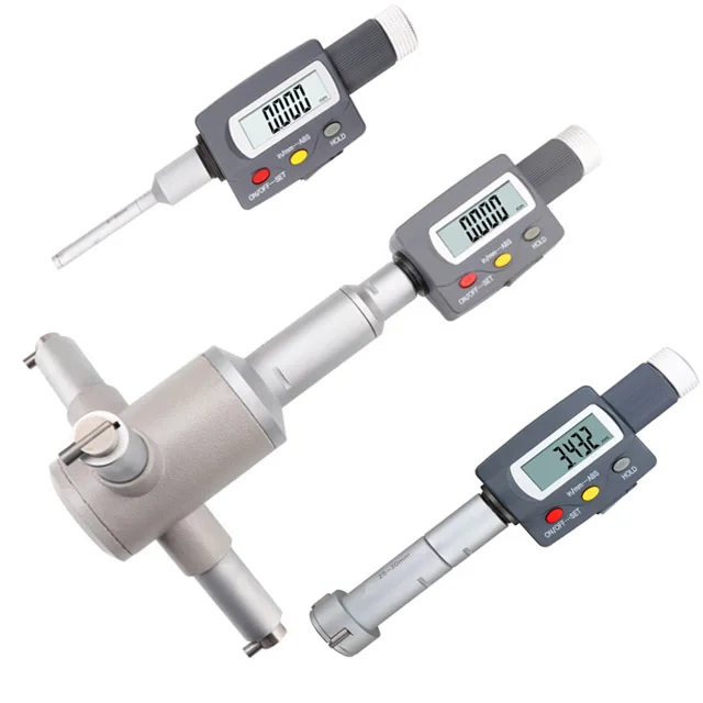 Digital 3 Point Inside Micrometer - Precision Steel Measuring Tool for ...