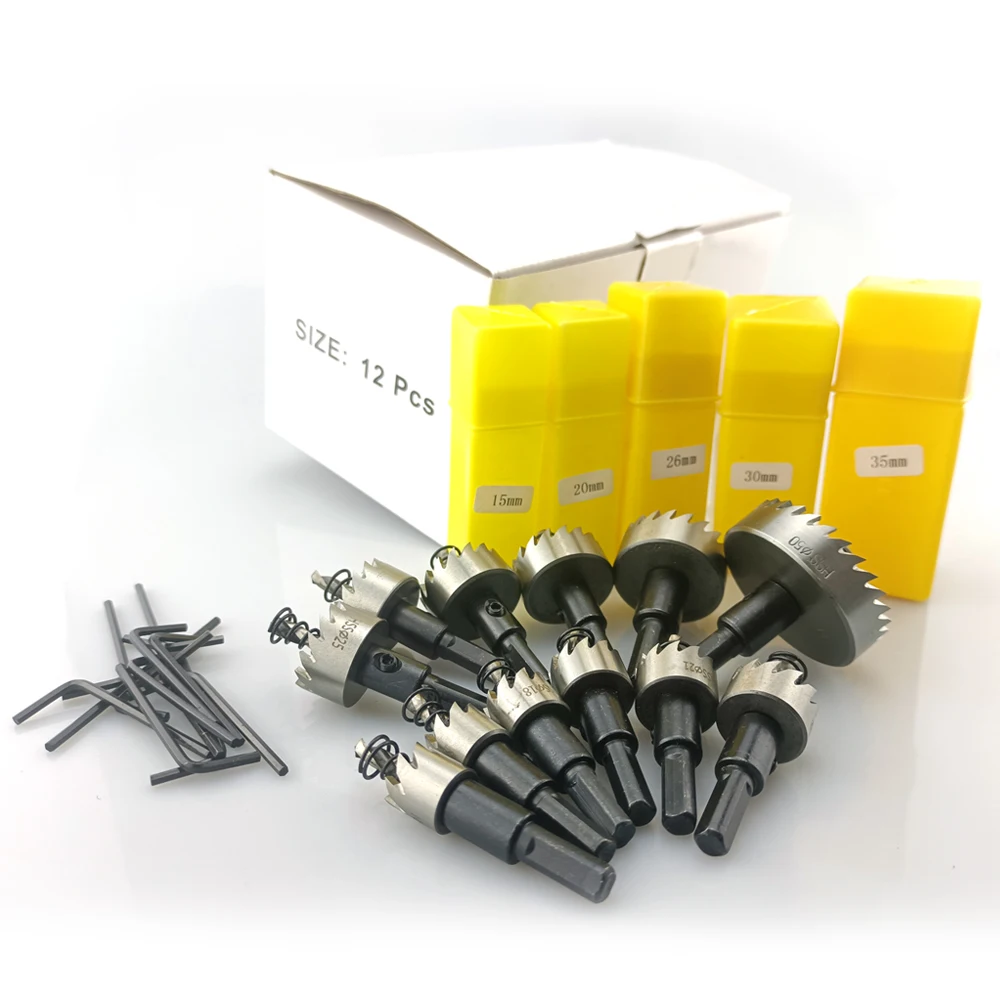 Perfactool 15-50mm Hss Hole Saw Set Drill Bit Drilling Crown Suitable ...