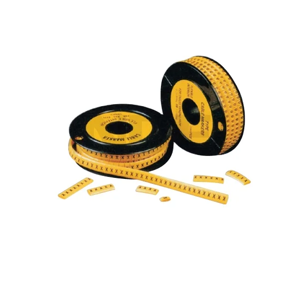 Yellow PVC Cable Markers Strips Circle Design Wiring Accessories ...