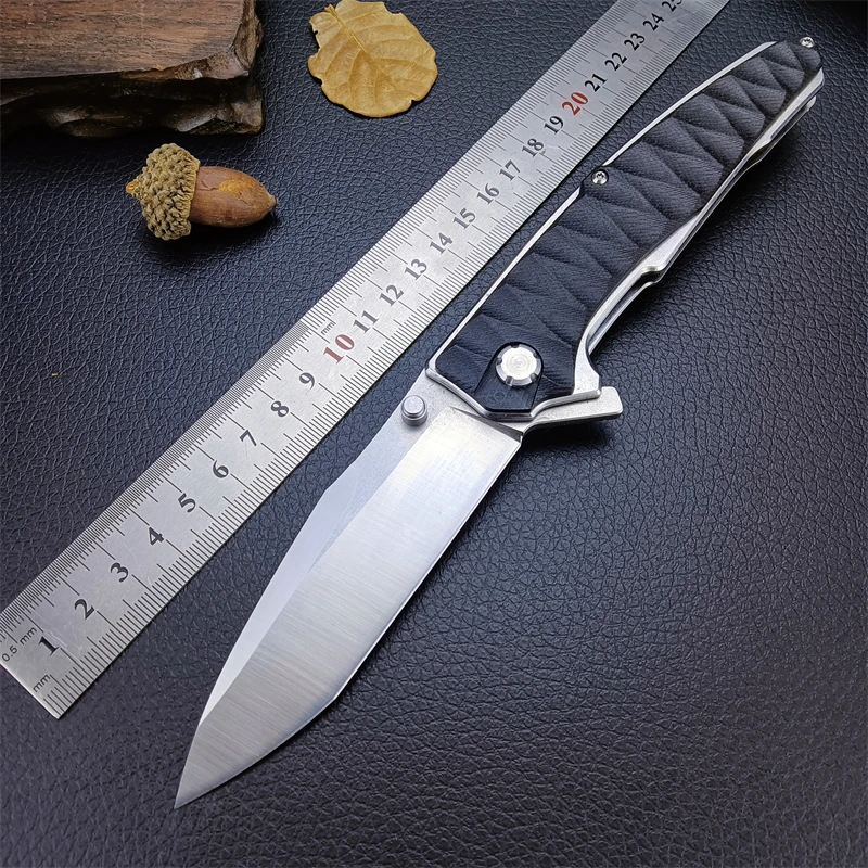 Outdoor G10 Handle Tactical Folding Pocket Knife D2 Blade Edc Camping ...