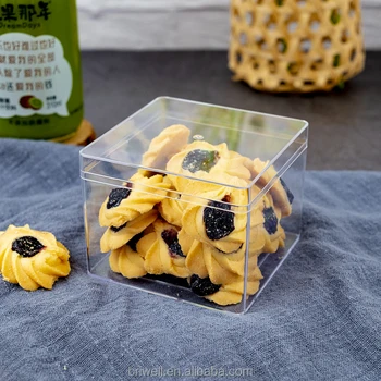 Ps Square Clear Plastic Dessert Containers Tiramisu Biscuit Cookie Box ...