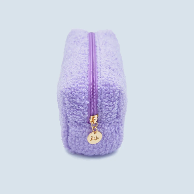 Wholesale Multi Color Plush Lady Cosmetic Pouch - Teddy Velvet Makeup Bag
