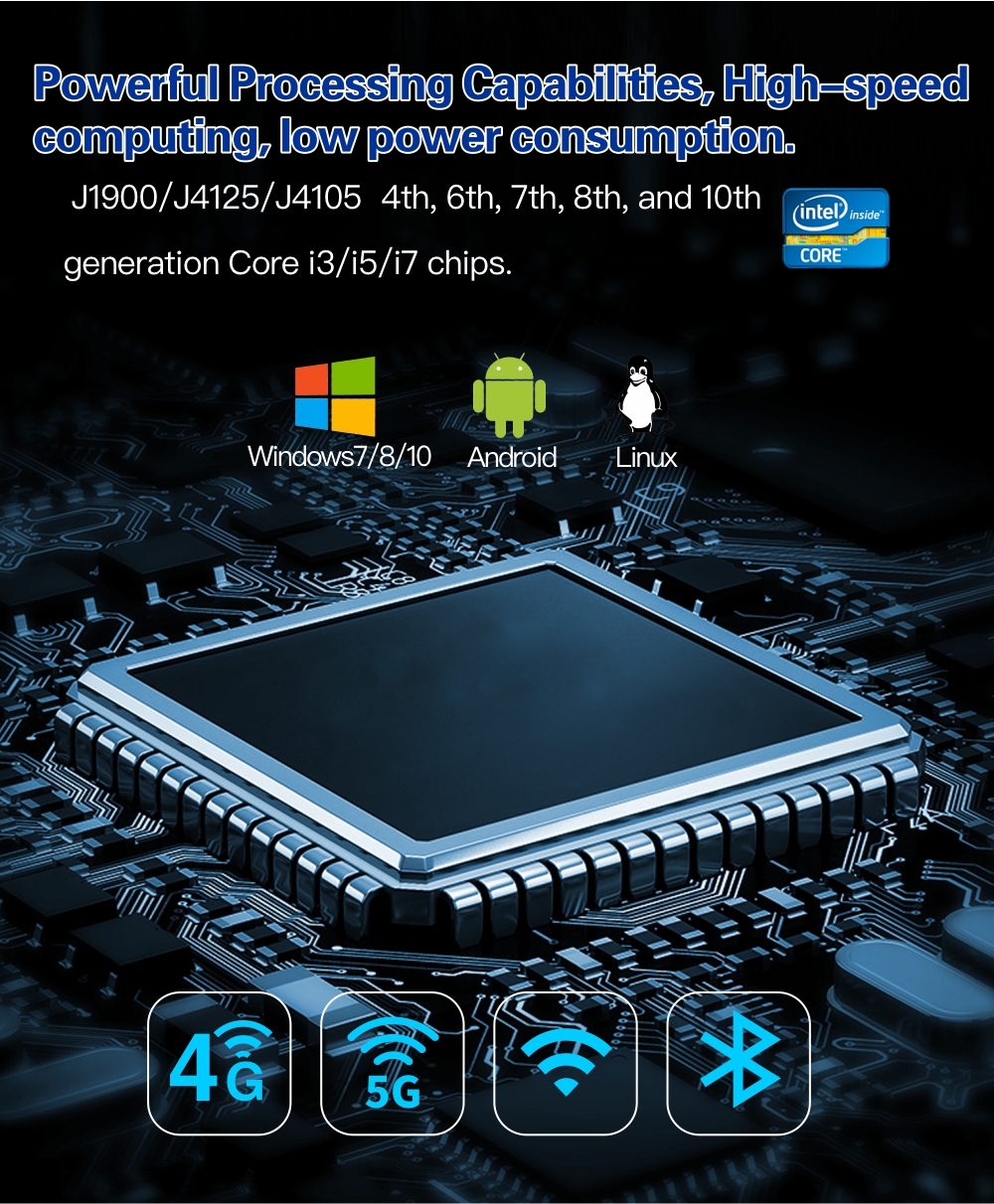 10.4 Inch IP65 Waterproof Industrial Panel PC Windows Linux Fanless ...