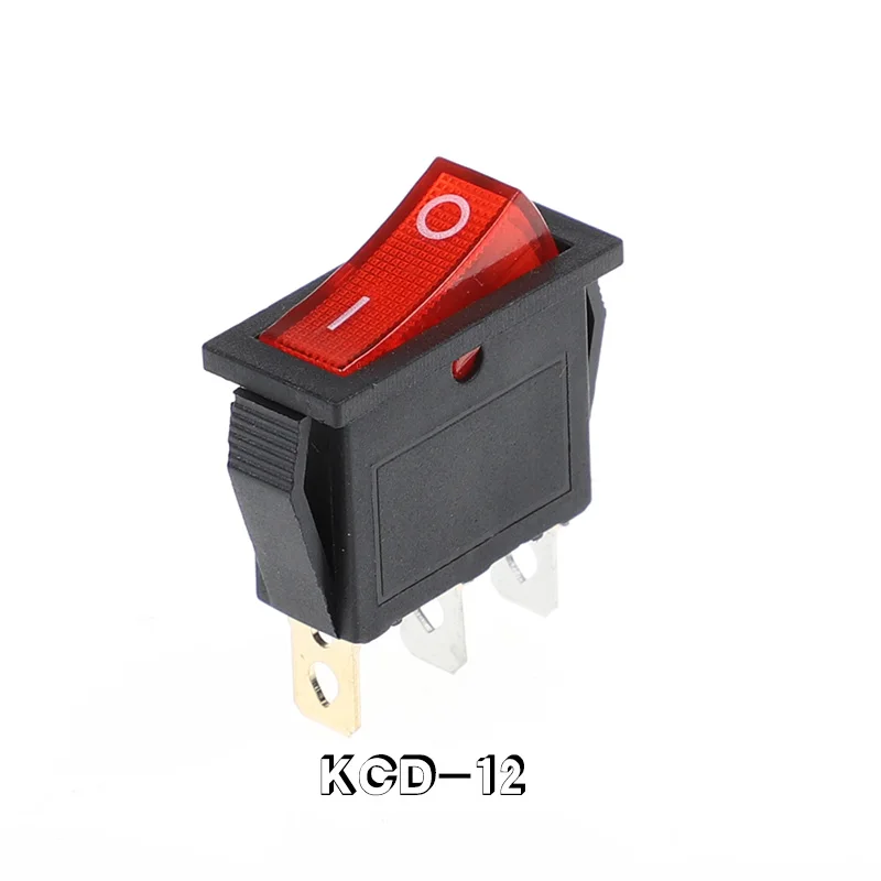 Kcd3-102n 3pin 2 Position Rocker Switch Spst Illuminate Mini Electronic ...
