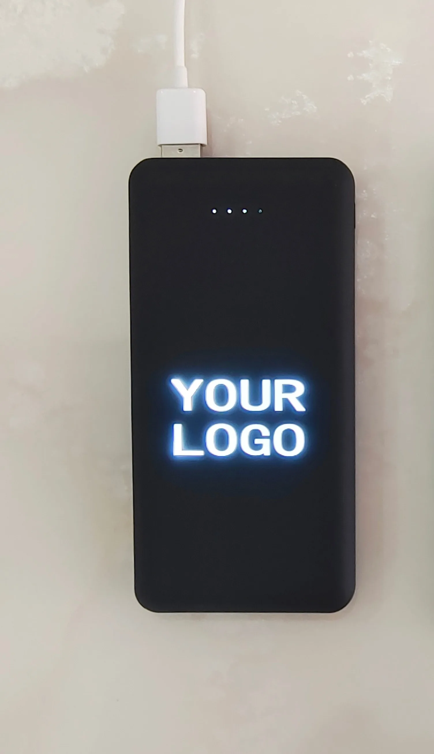 Micro Type C Input Portable Power Bank 10000mah Led Light Up Logo Power ...