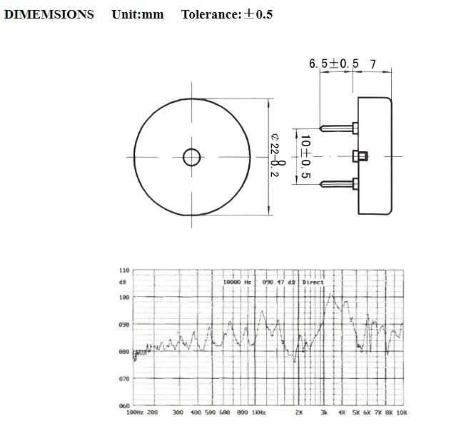 12v Piezoelectric Buzzer 22*7 Passive Alarm Buzzer - Buy 12v Buzzer ...