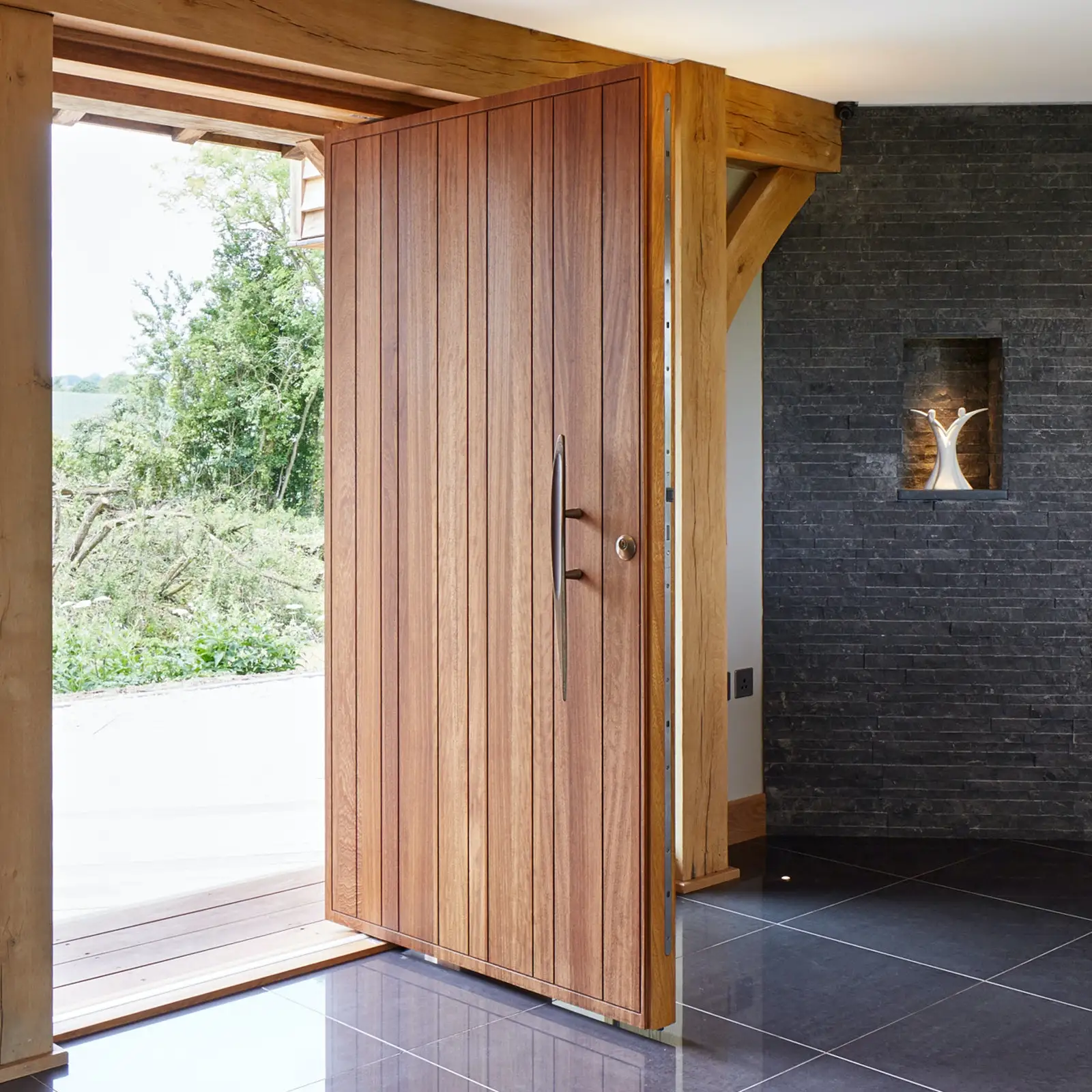 Portas De Madeira Modernas Exteriores Porta Pivotante Jundiaí Com