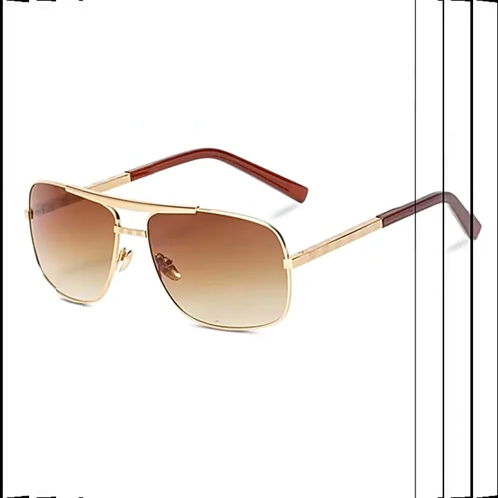 Retro Irregular Shape Oversized Sport Shades Men Trendy Double Bridge ...