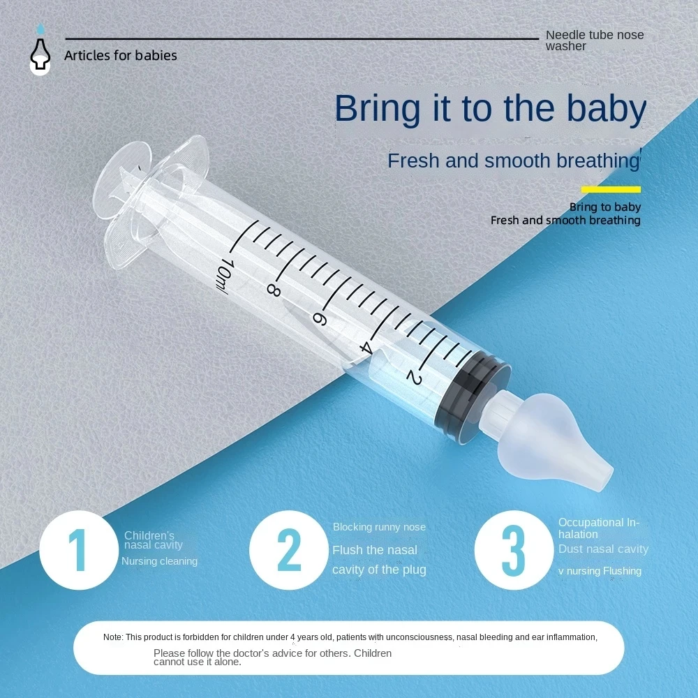 One Pc Plastic Bag Packaging Syringe Nasal Irrigator 10ml Baby Rhinitis ...